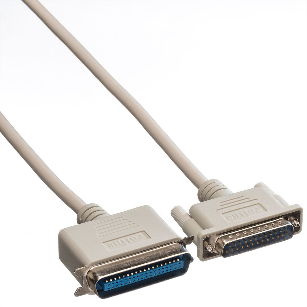 Secomp Roline Centronics Parallel Printer Cable DB25 M - C36 M grey 1 ...