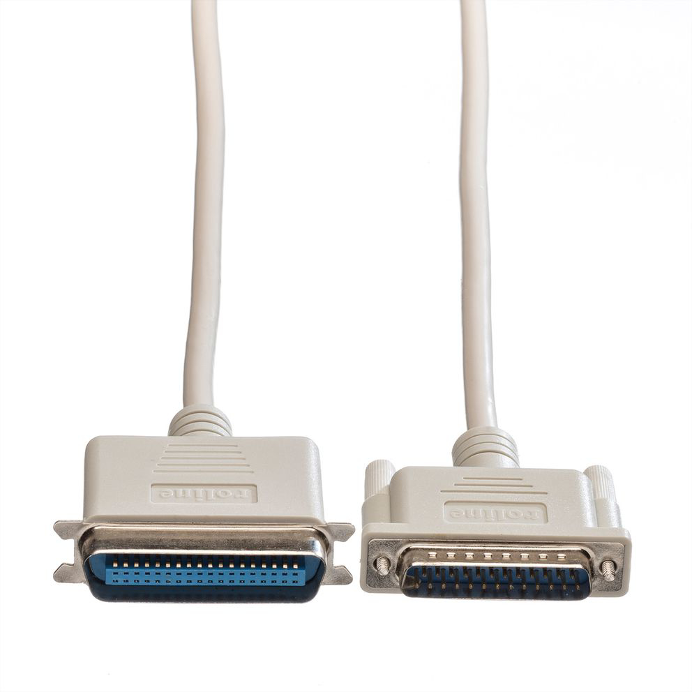 Secomp Roline Centronics Parallel Printer Cable DB25 M - C36 M grey 1 ...