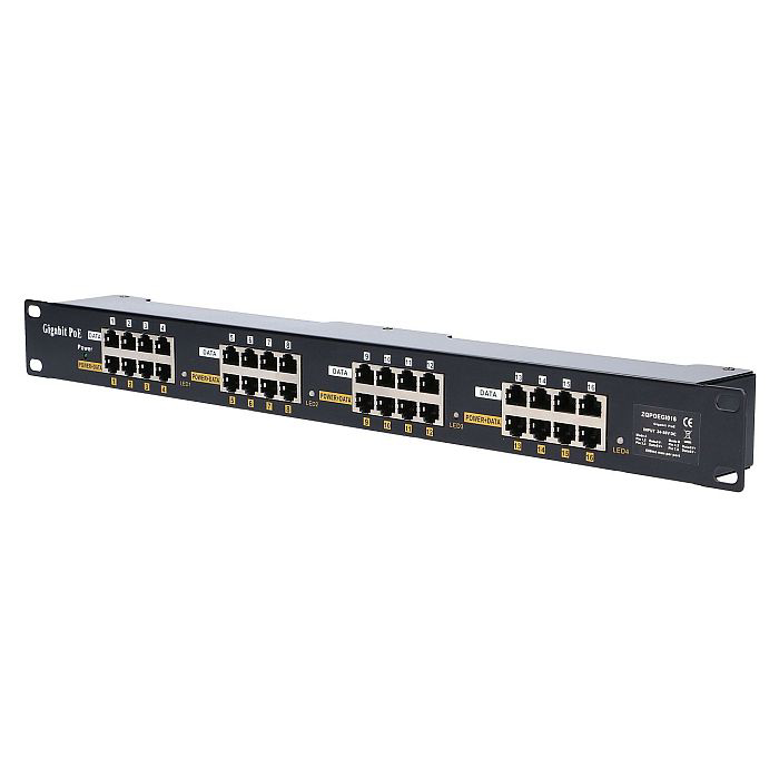 Extralink 16 Port 10/100/1000 PoE injector, 19'', rack mount - Online ...