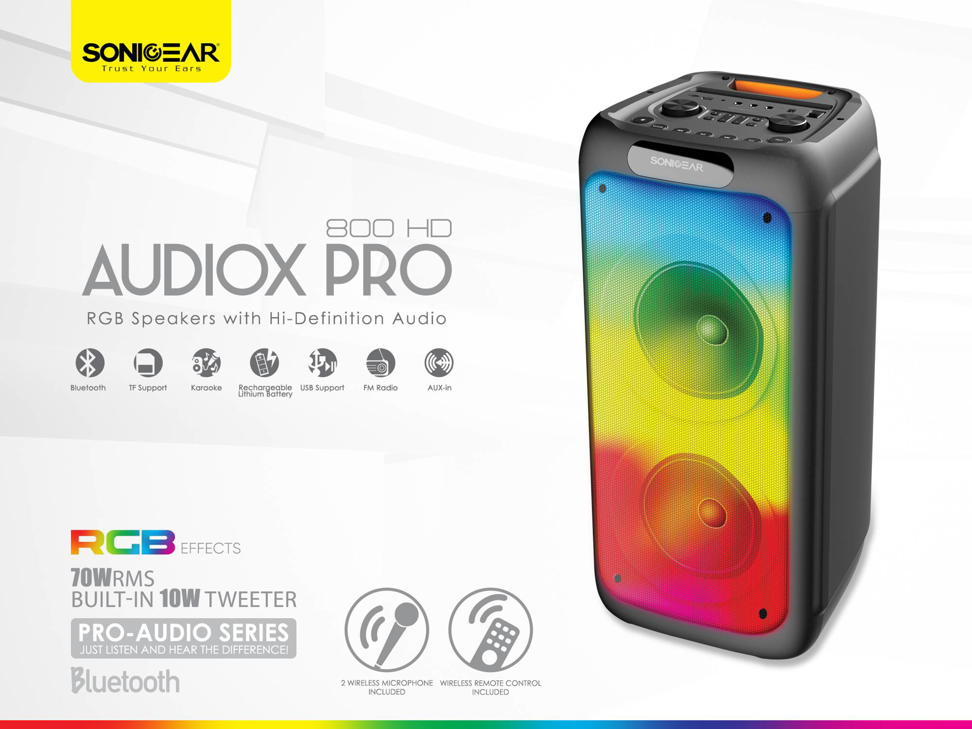 Sonicgear AudioX Pro 800HD 70W RMS RGB Bluetooth - Online prodaja ...