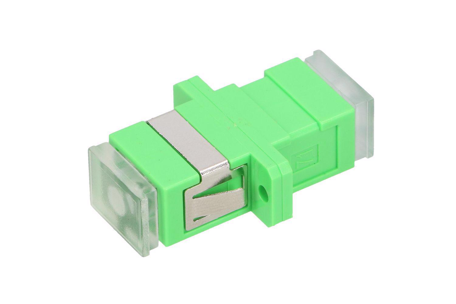 Extralink SC/APC simplex SM adapter green transparent , dust caps ...