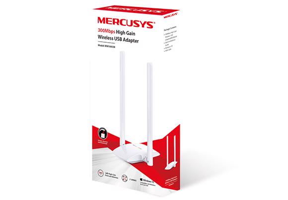 Mercusys MW300UH v2.0, 300Mbps High Gain Wireless USB Adapter, 2 x 5dbi ...
